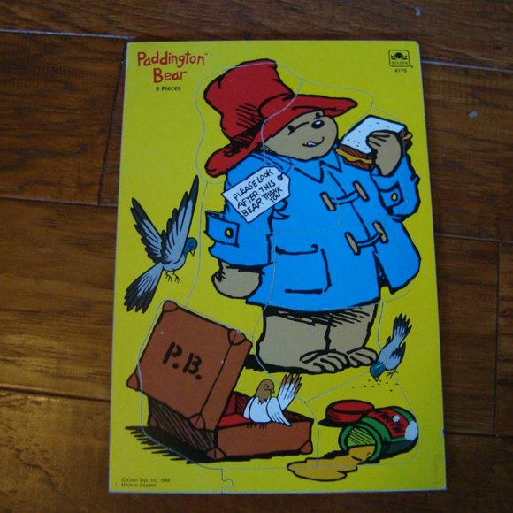 Toys | Paddington Bear Wood Puzzle 9 Pieces Golden Eden Toys 1988 ...
